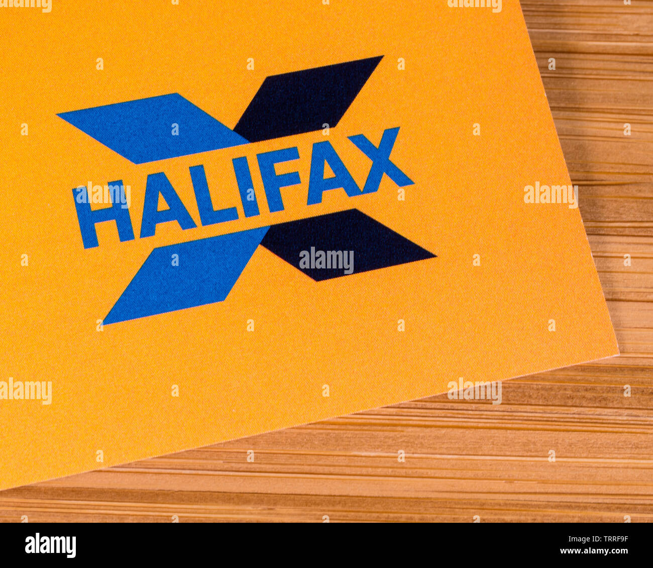 London, UK - June 11th 2019: A close-up of the Halifax bank logo ...