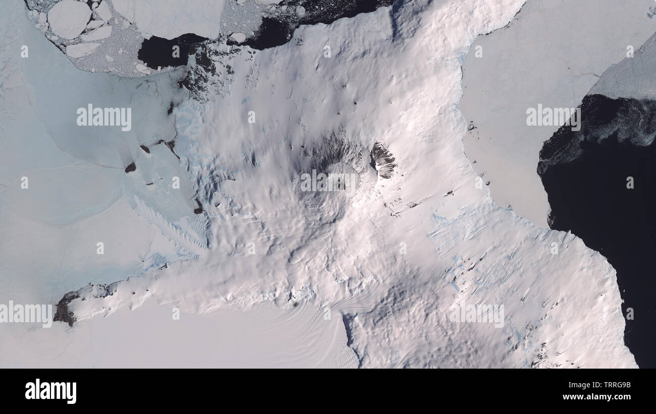 Aerial of Mount Erebus, Antarctica Stock Photo - Alamy