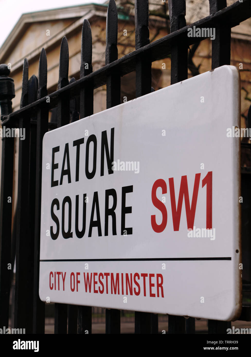 Street Sign of Eaton Square SW1, City of Westminster Stock Photo - Alamy