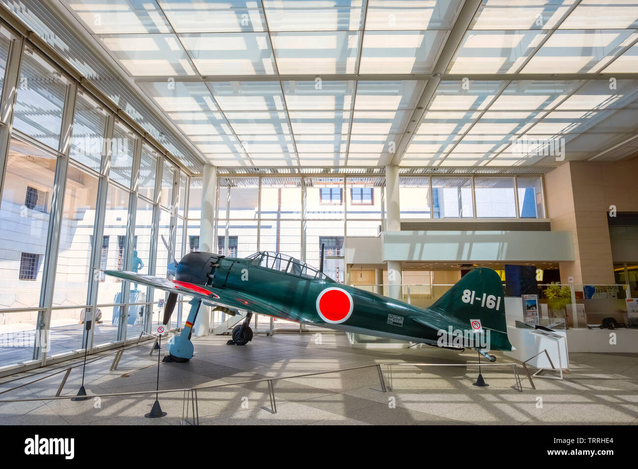 Tokyo, Japan - April 28 2018: Yushukan military and war museum in Yasukuni Shrine, houses ...