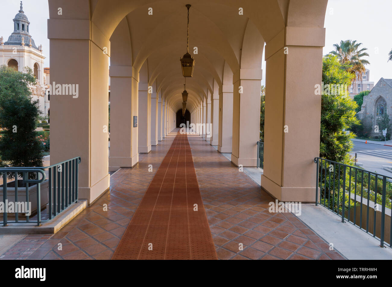 Pasadena City Hall arcade and corridor Stock Photo - Alamy