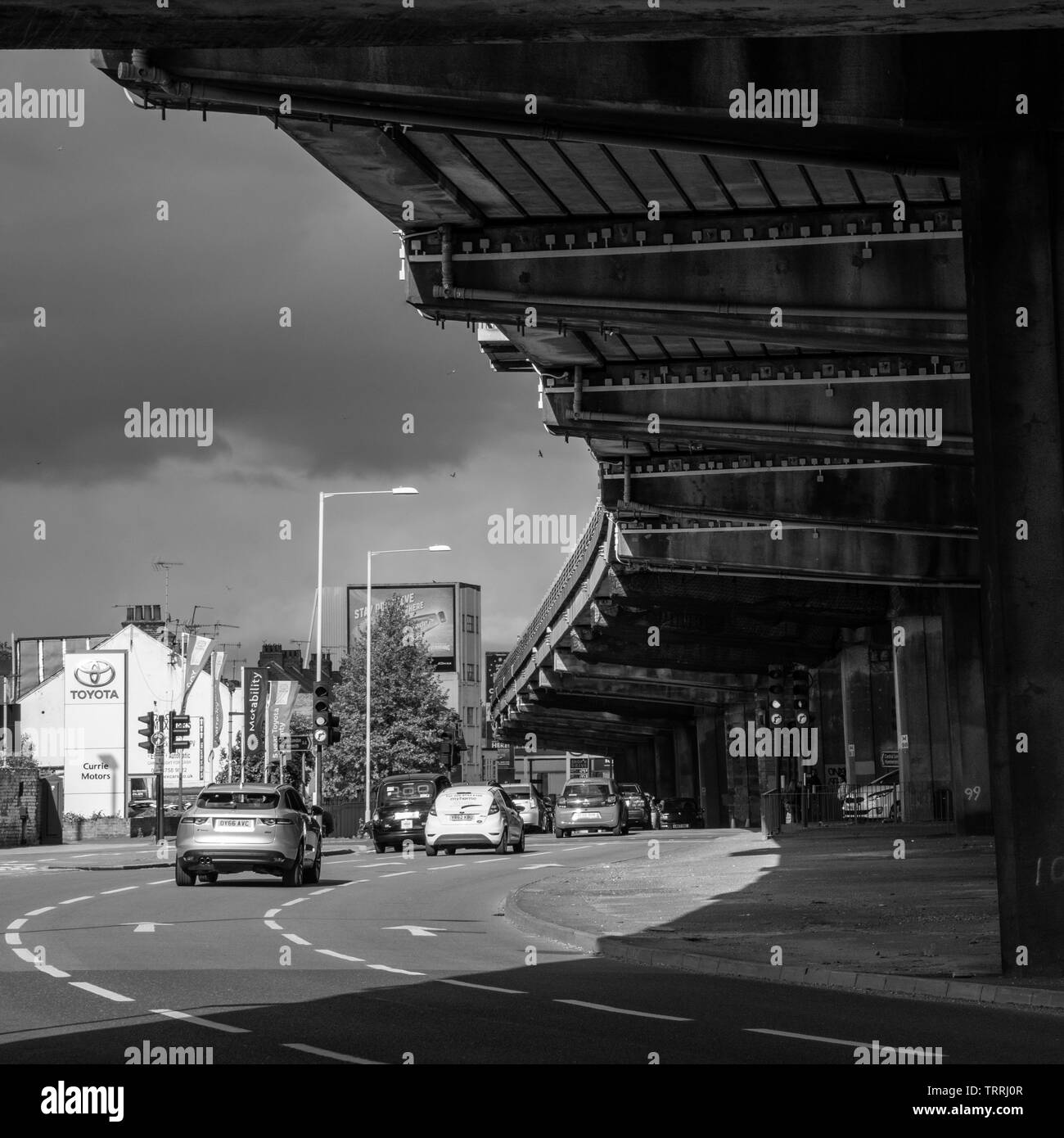 London, England, UK - May 4, 2019: Traffic flows on the Great West Road ...