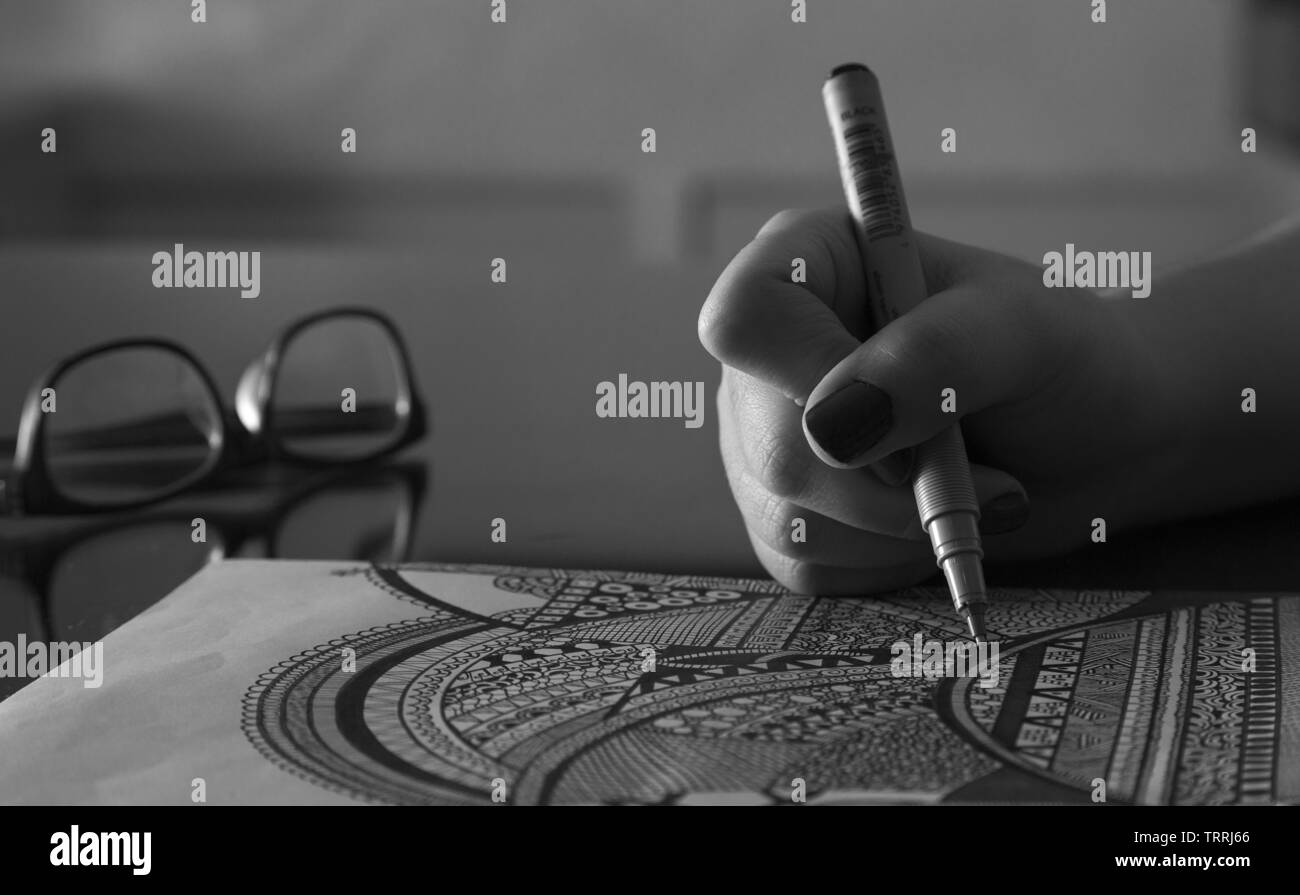 Coloring idea Black and White Stock Photos & Images - Alamy