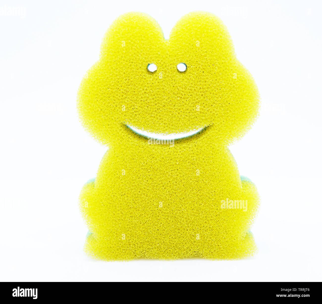 Frog sponge dishwasher isolated on white background Stock Photo - Alamy