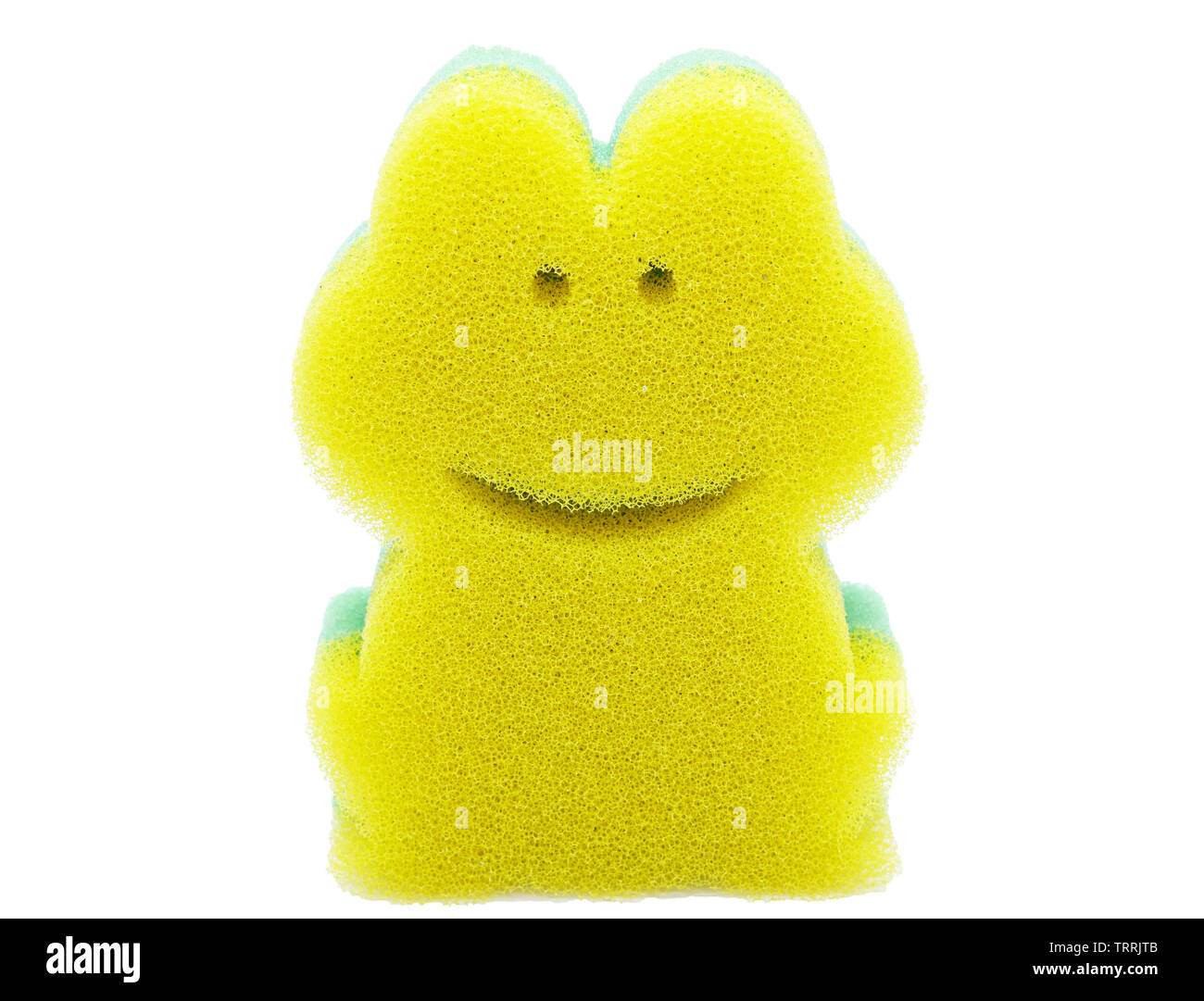 Frog sponge dishwasher isolated on white background Stock Photo - Alamy