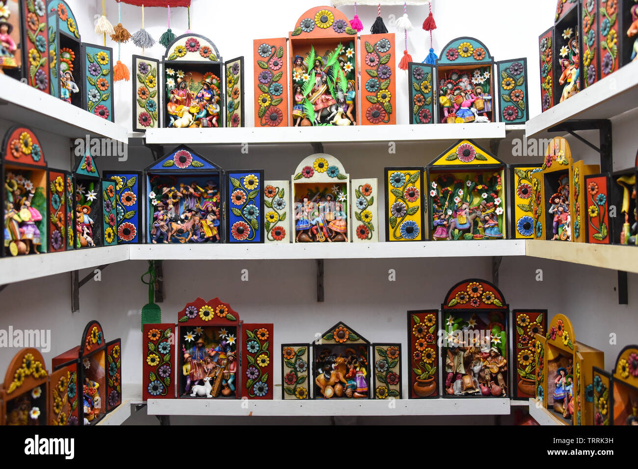 A traditional 'Retablo', a typical Peruvian handicraft from the ...