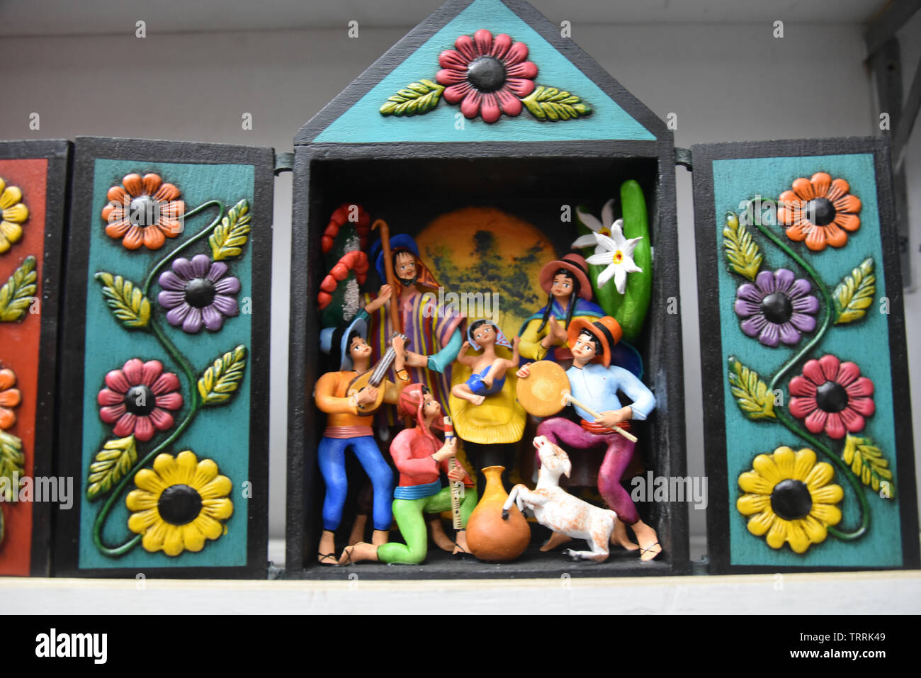 A traditional 'Retablo', a typical Peruvian handicraft from the ...