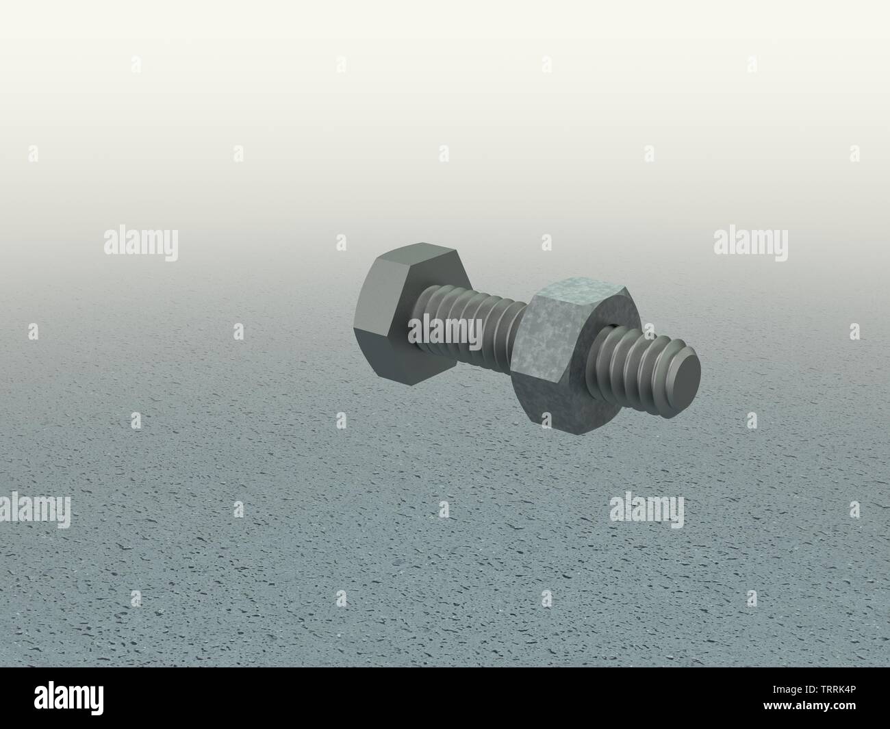 3D Illustration of a Nut and Screw Stock Photo - Alamy