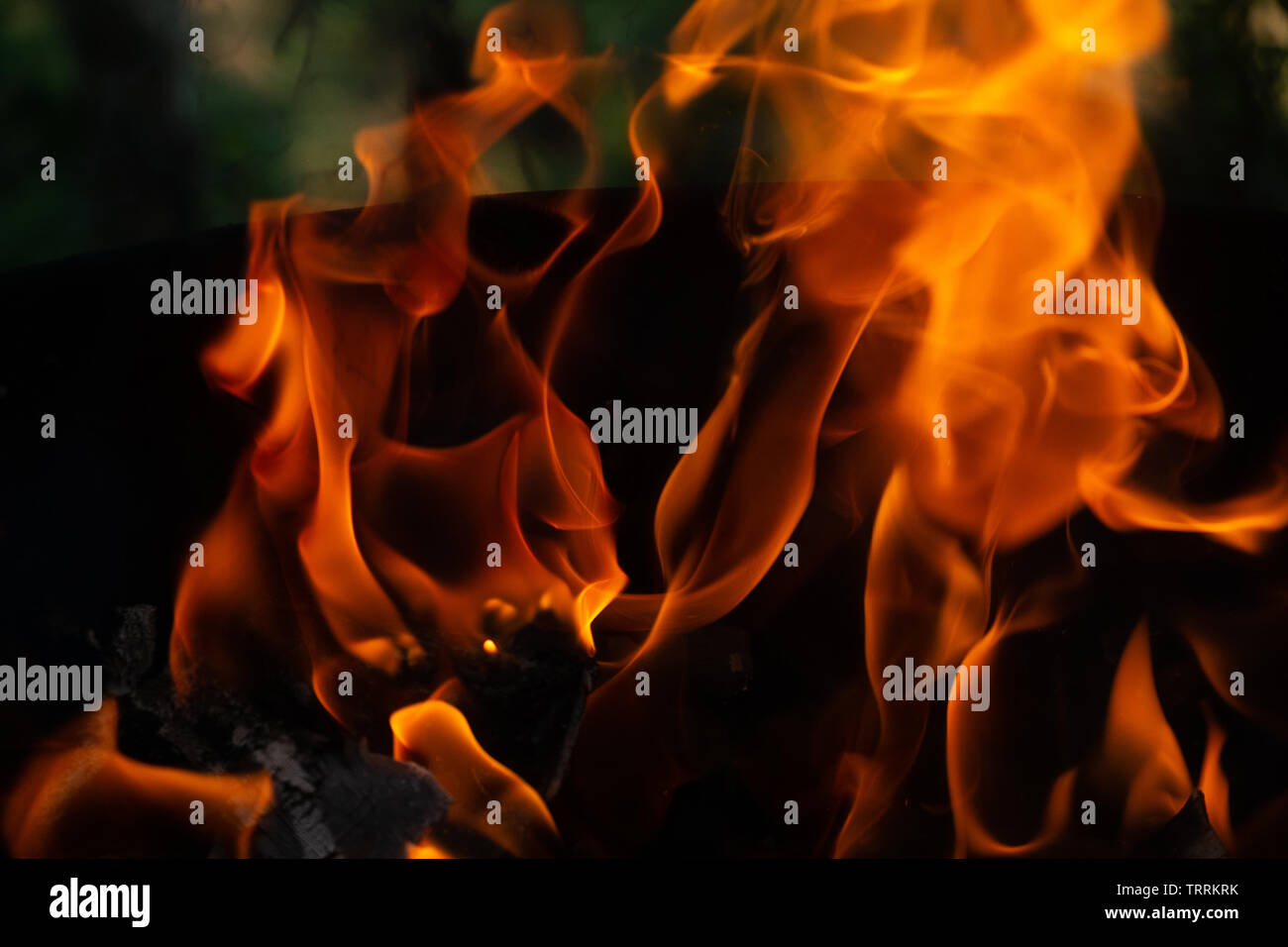 on fire flame Stock Photo - Alamy