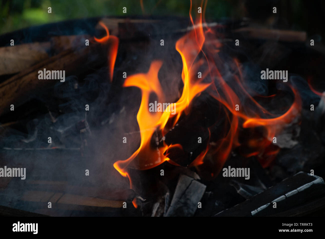 on fire flame Stock Photo - Alamy
