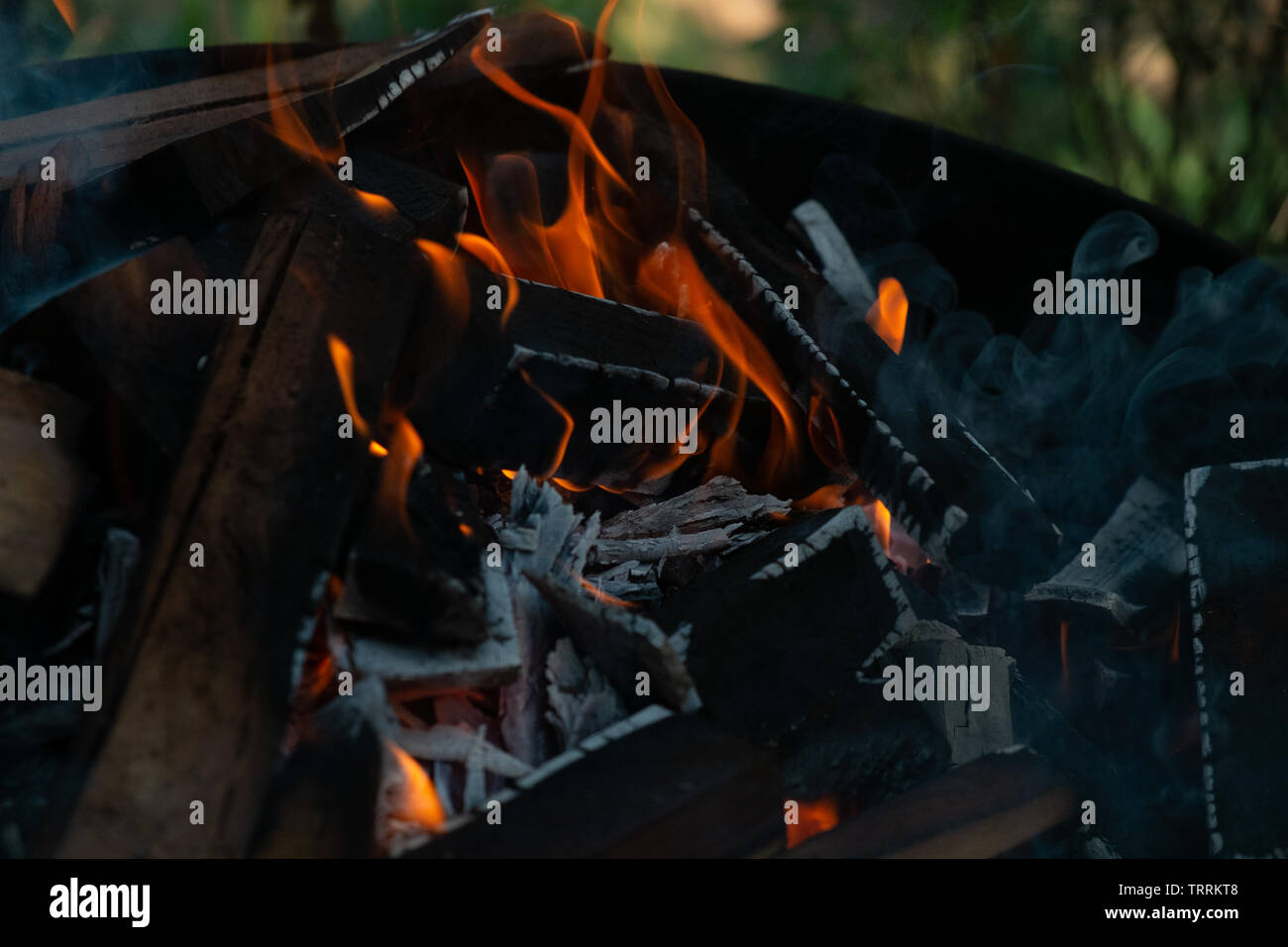 on fire flame Stock Photo - Alamy