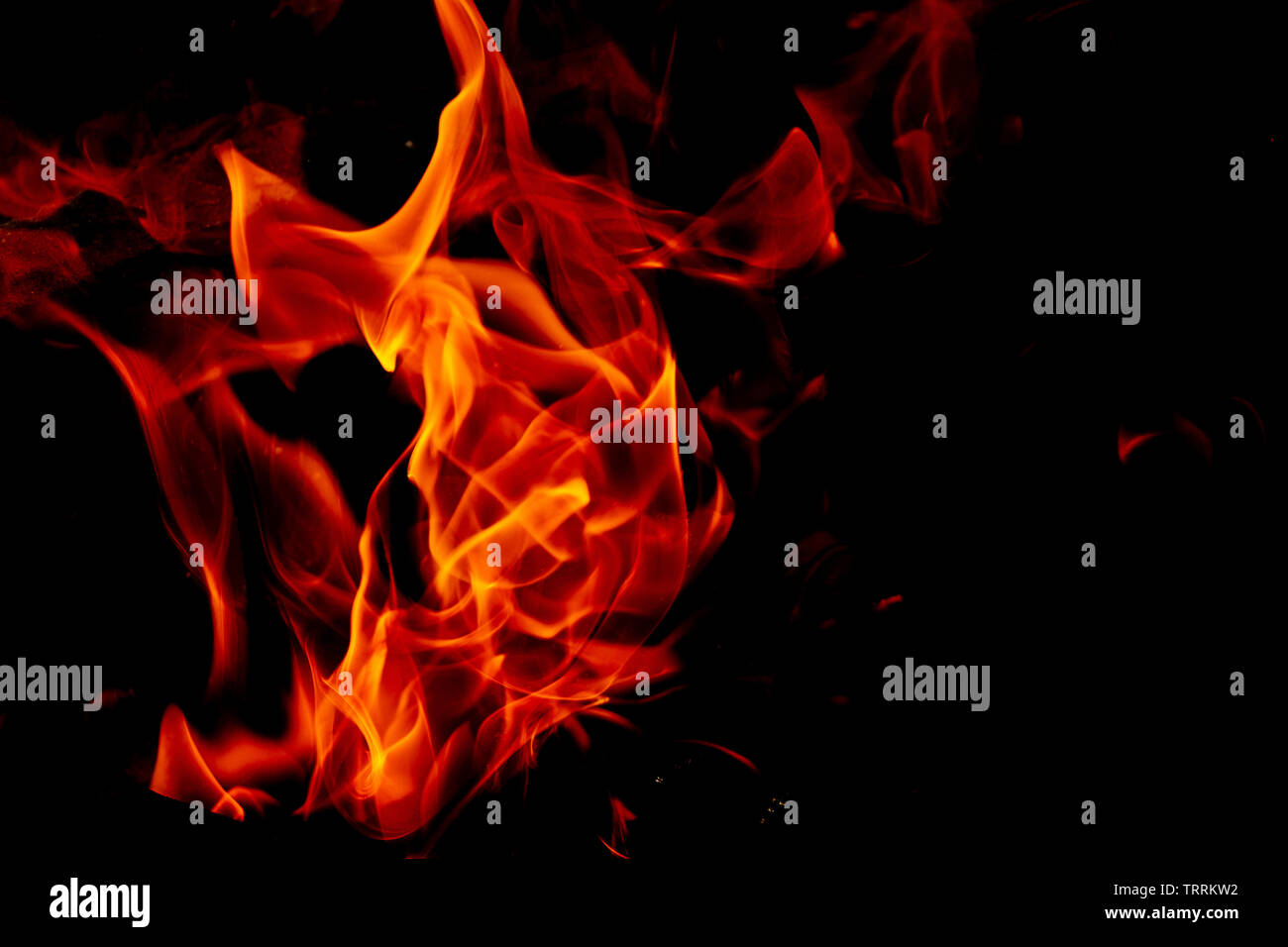 on fire flame Stock Photo - Alamy