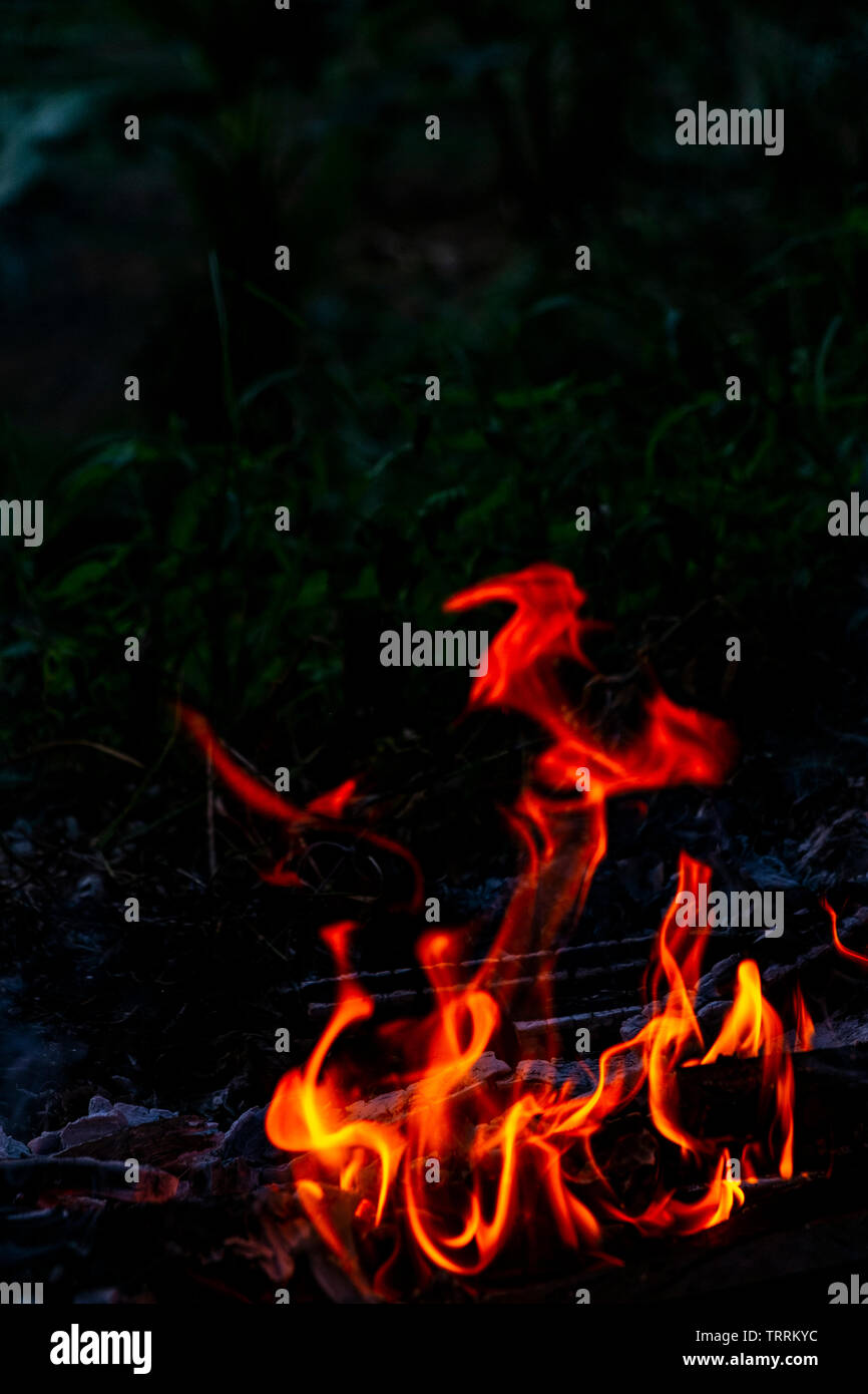 on fire flame Stock Photo - Alamy