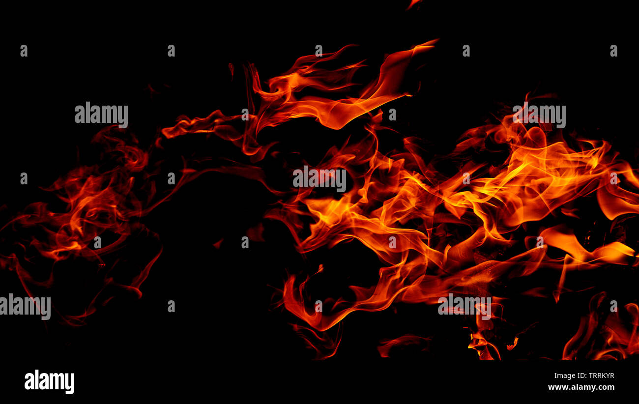 on fire flame Stock Photo - Alamy