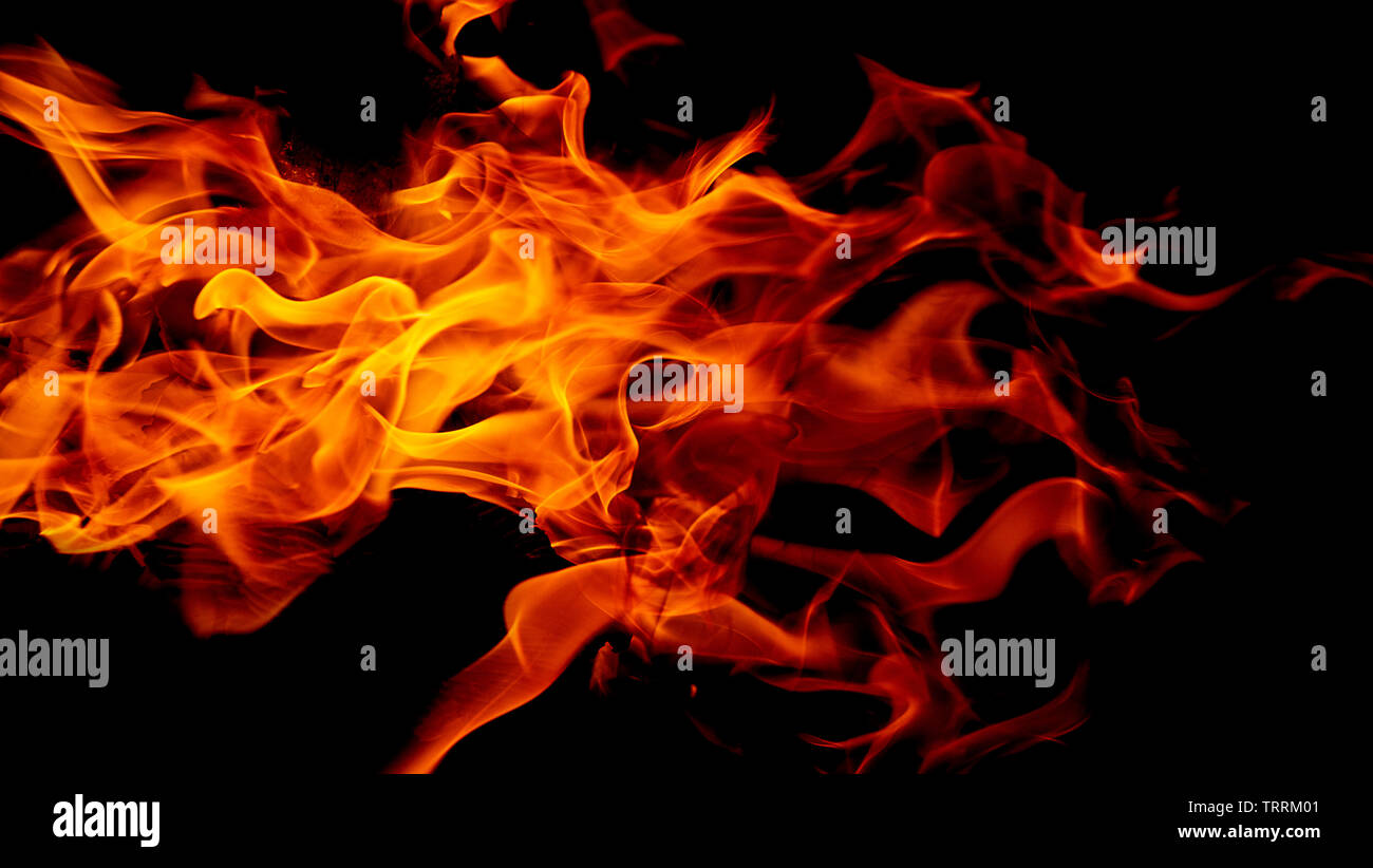 on fire flame Stock Photo - Alamy