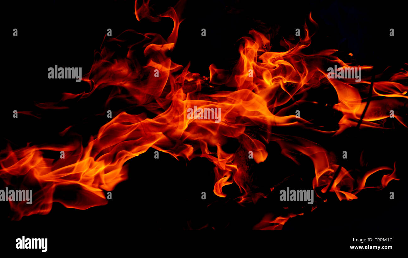on fire flame Stock Photo - Alamy