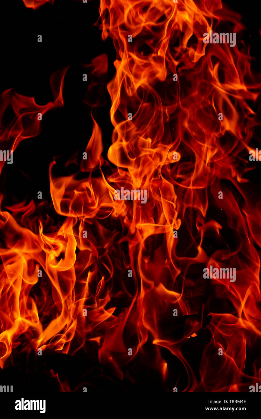 on fire flame Stock Photo - Alamy