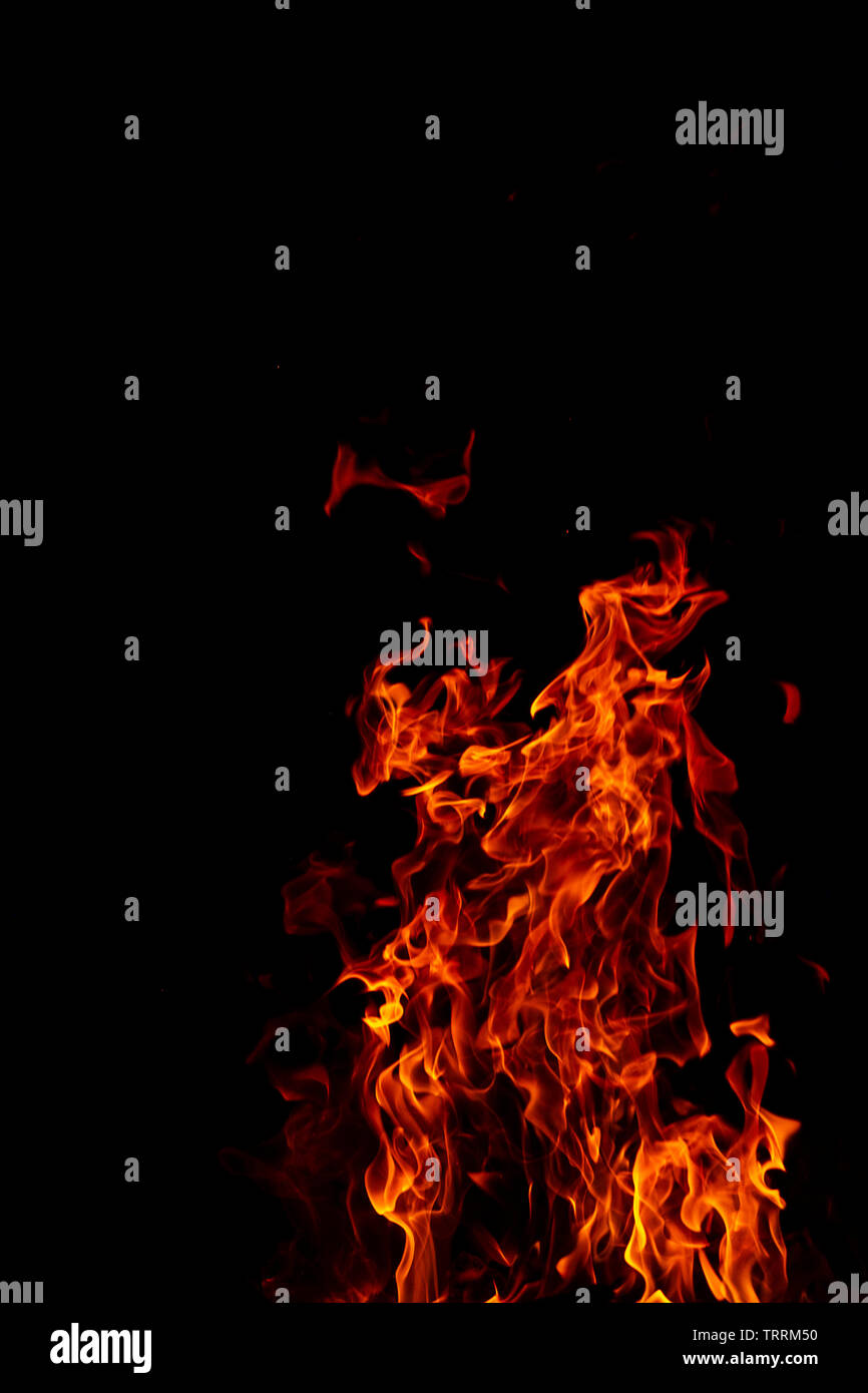 on fire flame Stock Photo - Alamy