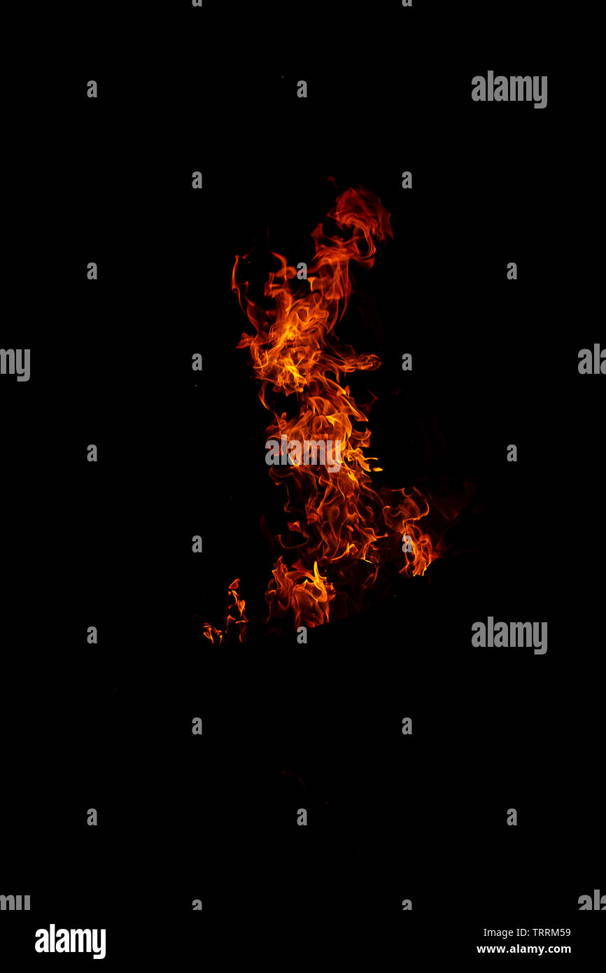 on fire flame Stock Photo - Alamy