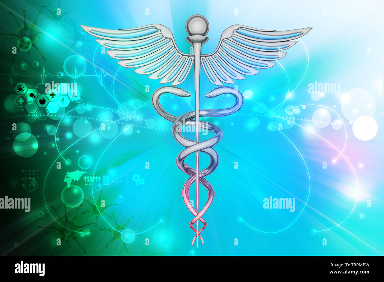caduceus medical symbol Stock Photo - Alamy