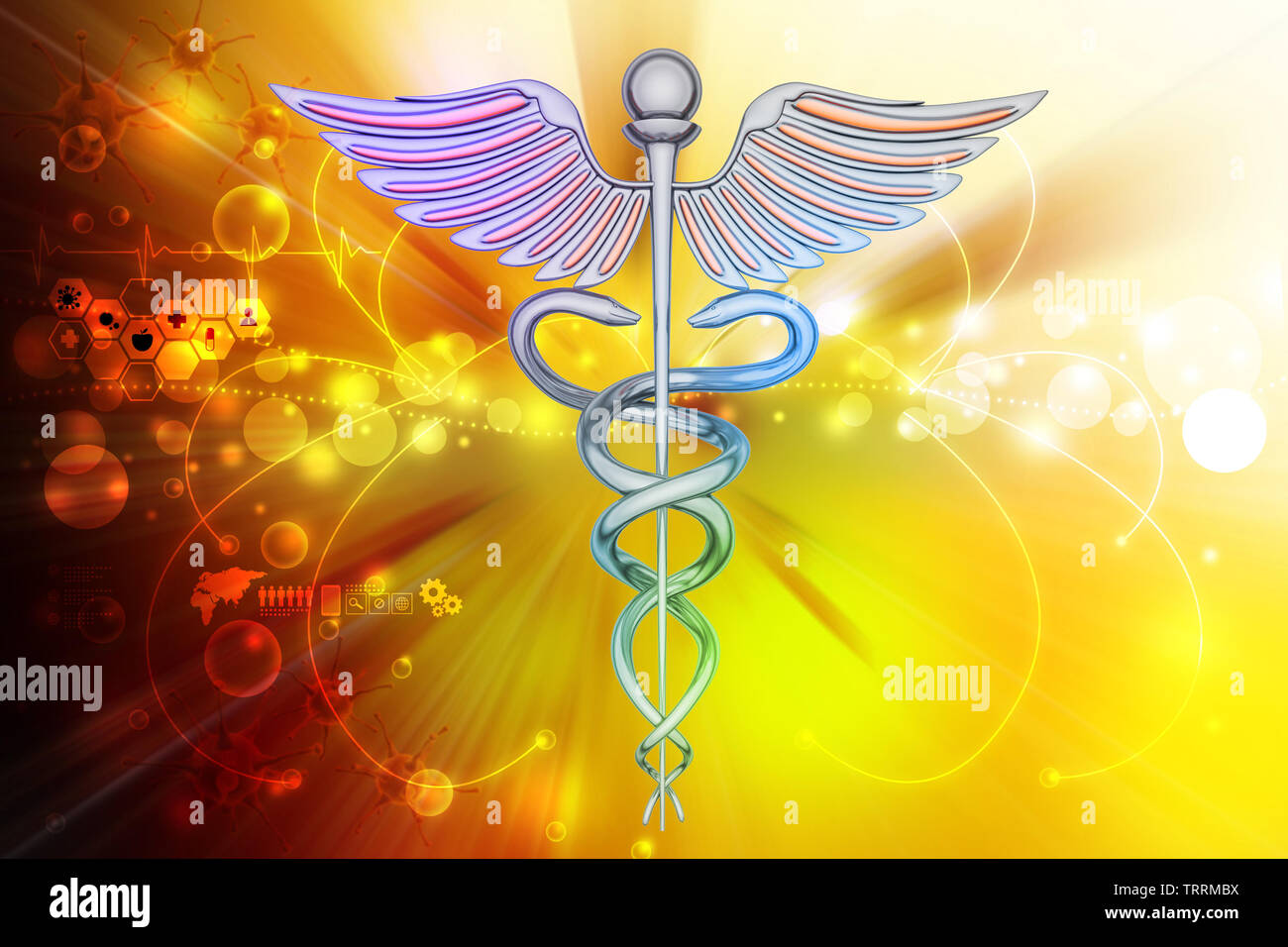 caduceus medical symbol Stock Photo - Alamy