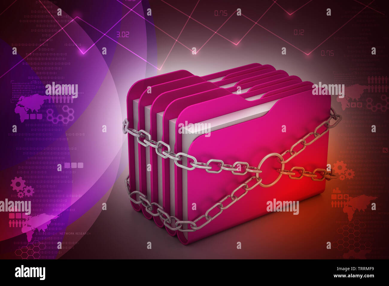folder locked by chains Stock Photo - Alamy