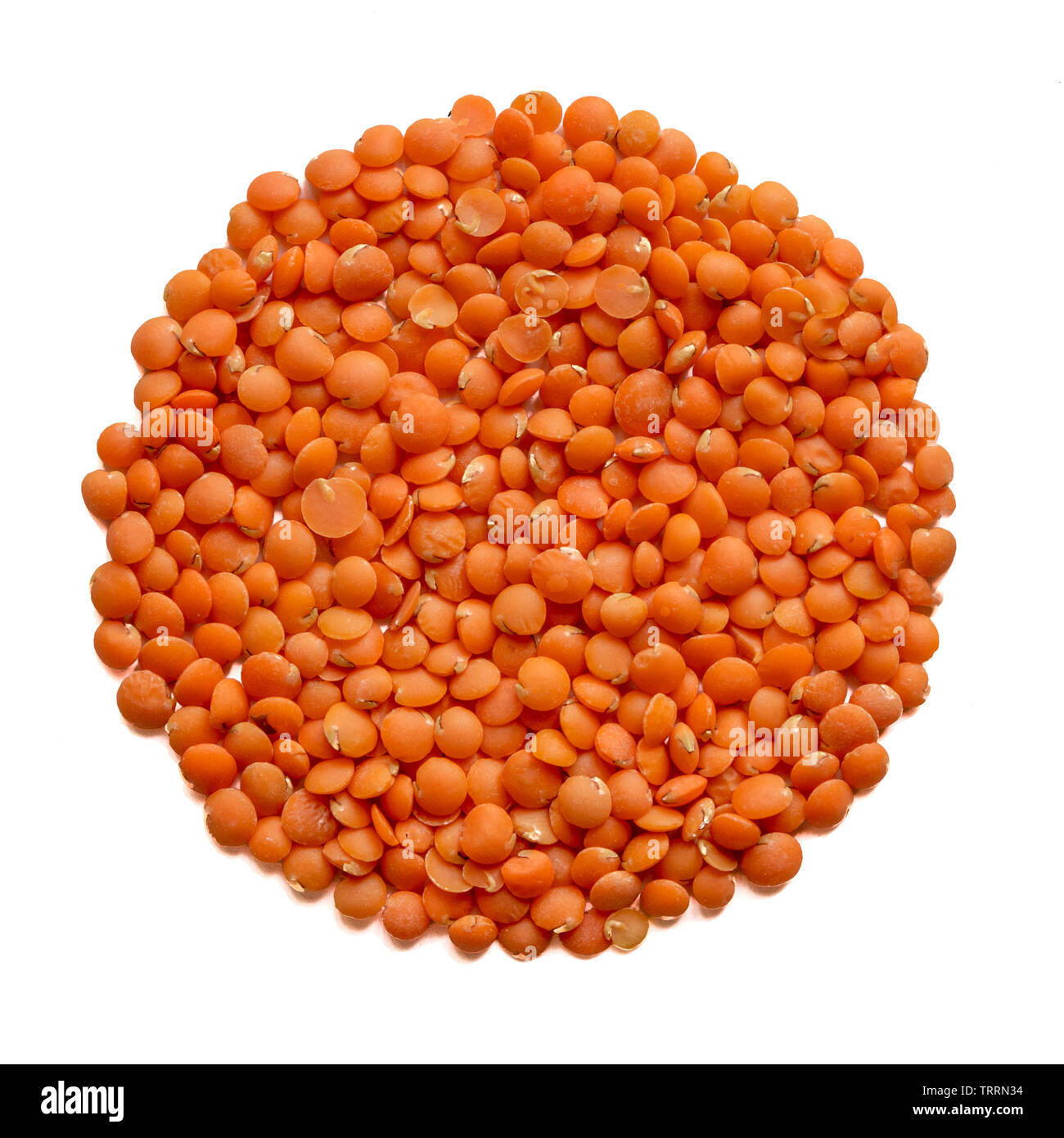 Red Lentil or Masoor dal isolated on white background Stock Photo - Alamy