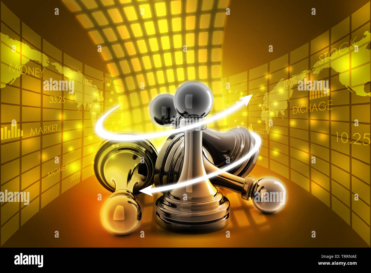 black pawn isolated on white colour Stock Photo - Alamy