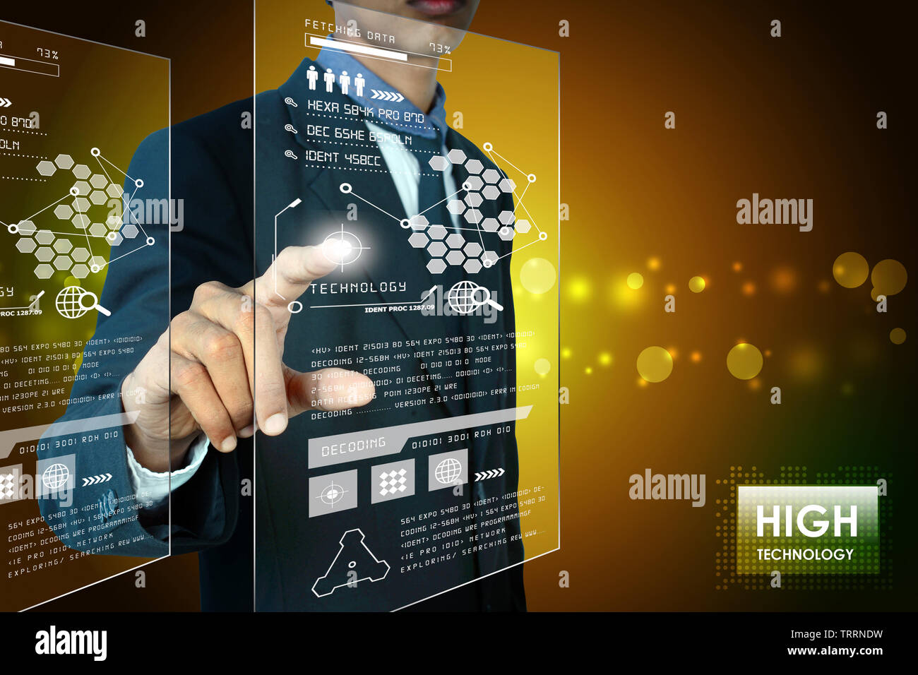 Smart hand showing futuristic technology Stock Photo - Alamy