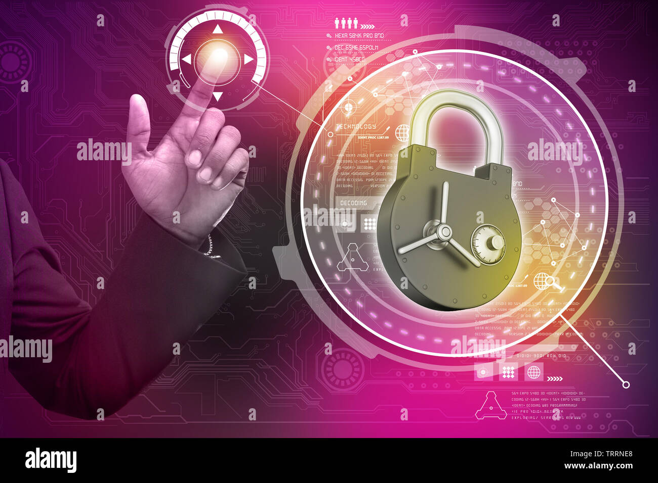 Security icon showing combination lock hi-res stock photography and ...