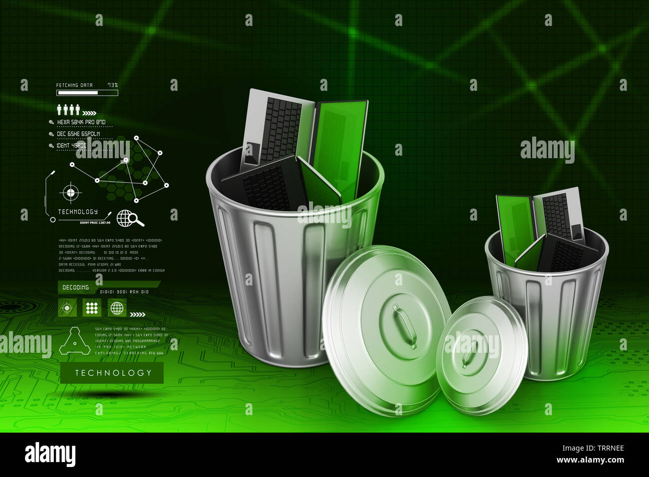 Computer monitor in trash can hi-res stock photography and images - Alamy