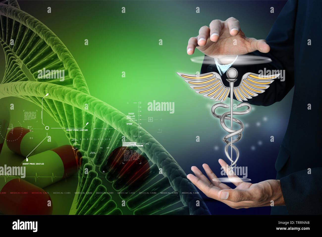 Doctor man caduceus medicine hi-res stock photography and images - Alamy