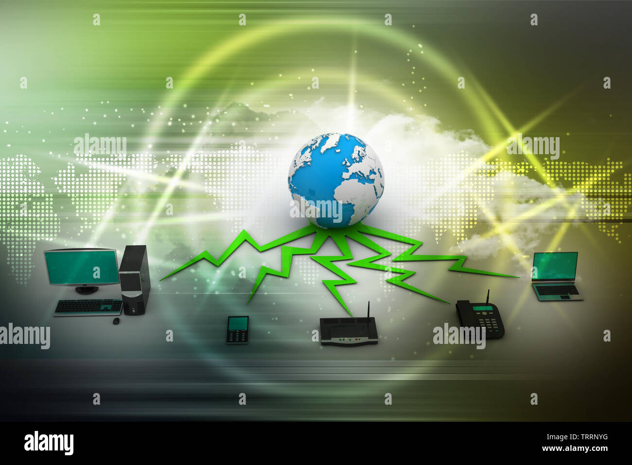Concept of home network Stock Photo - Alamy