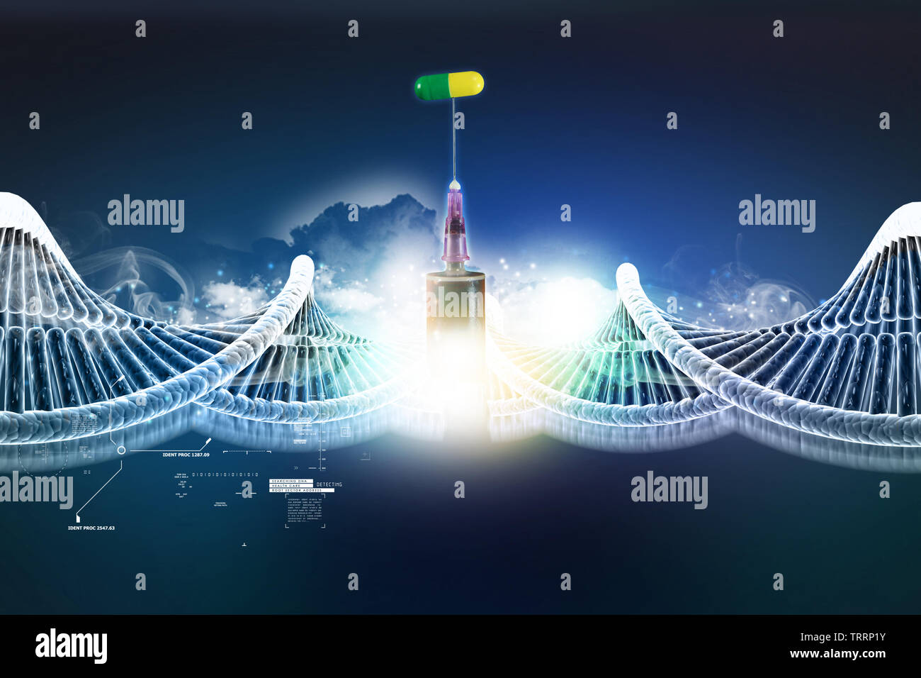 Pills capsule dna molecule hi-res stock photography and images - Alamy