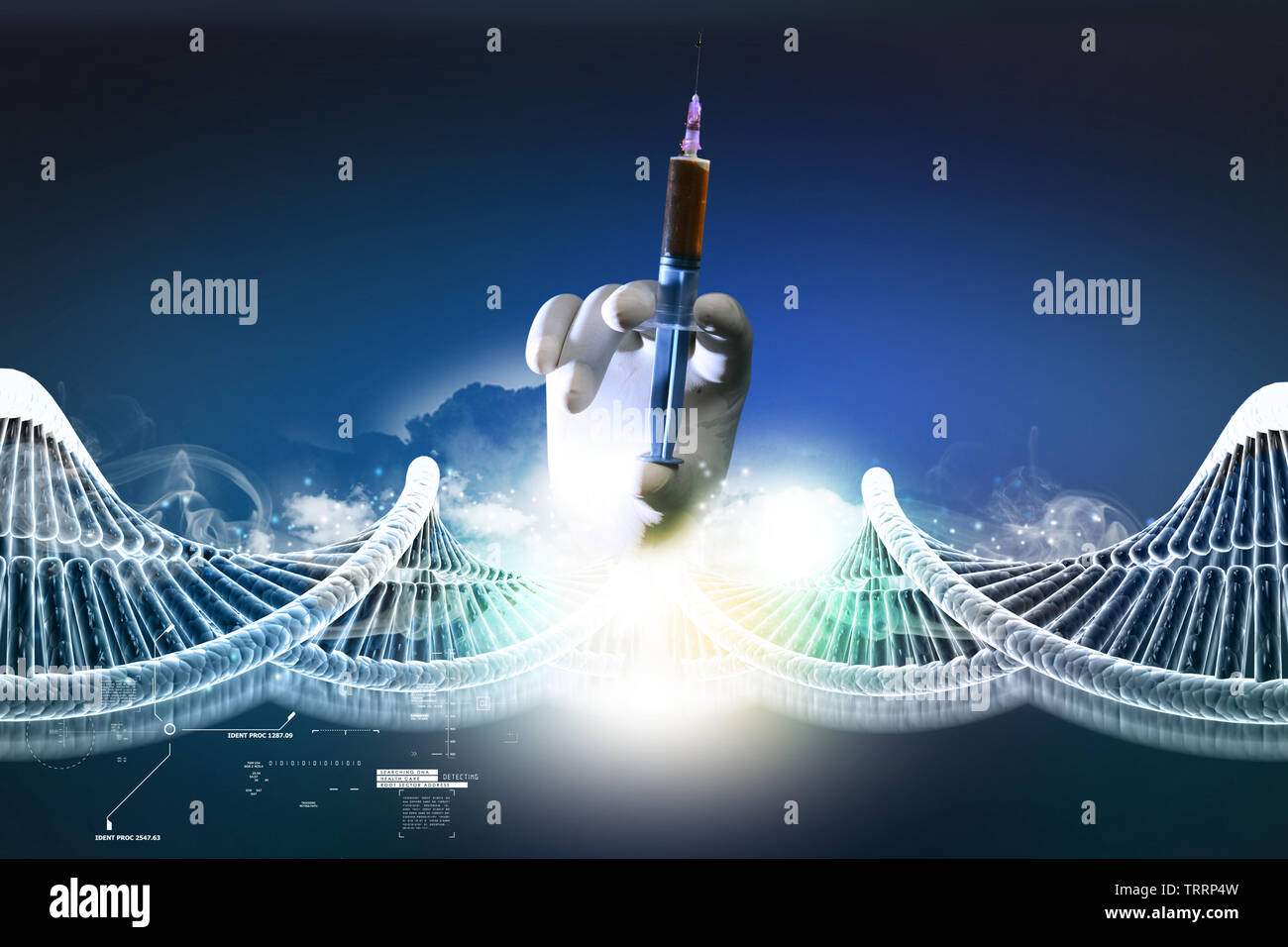 Hand holding dna model hi-res stock photography and images - Alamy
