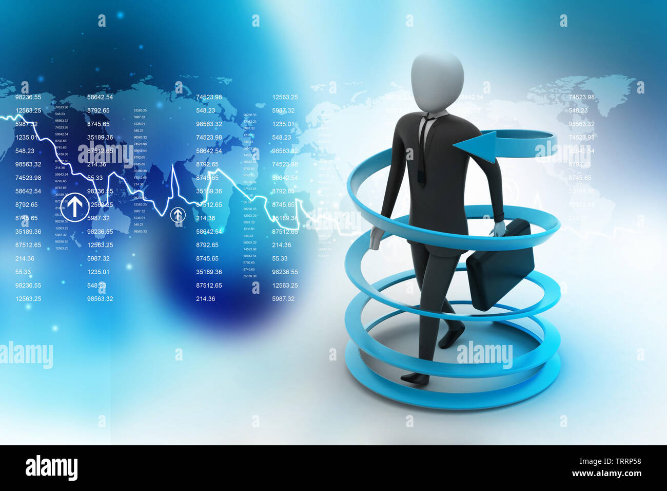 3d man business success concept Stock Photo - Alamy