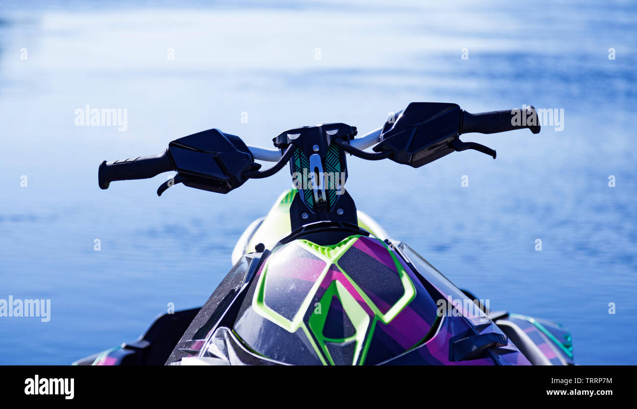 a watercraft jet lying in water Stock Photo - Alamy