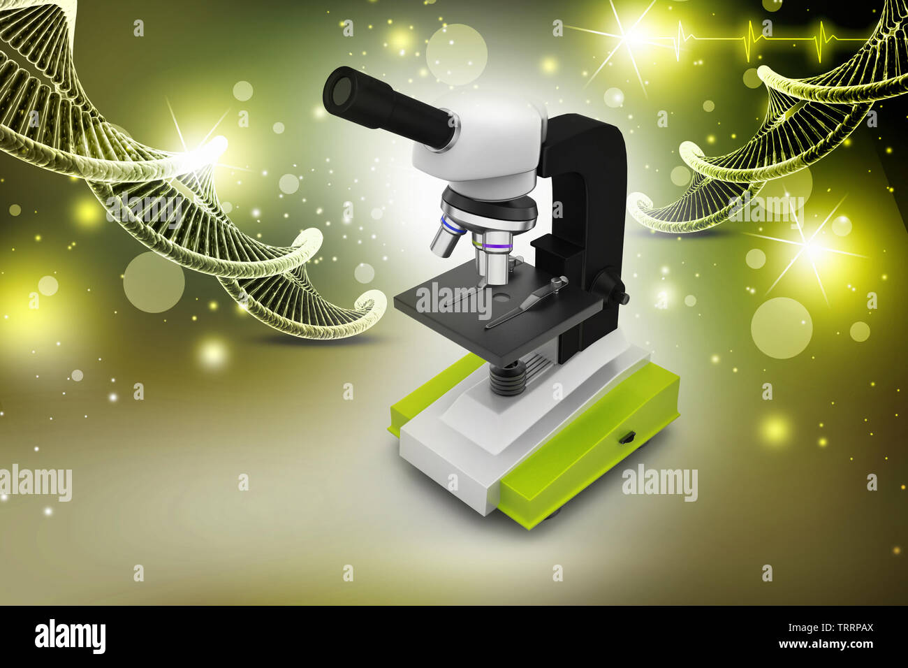 microscope on abstract background Stock Photo - Alamy