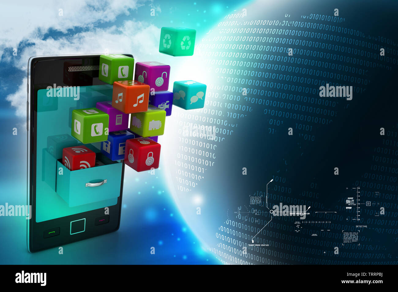 application icon concept Stock Photo - Alamy