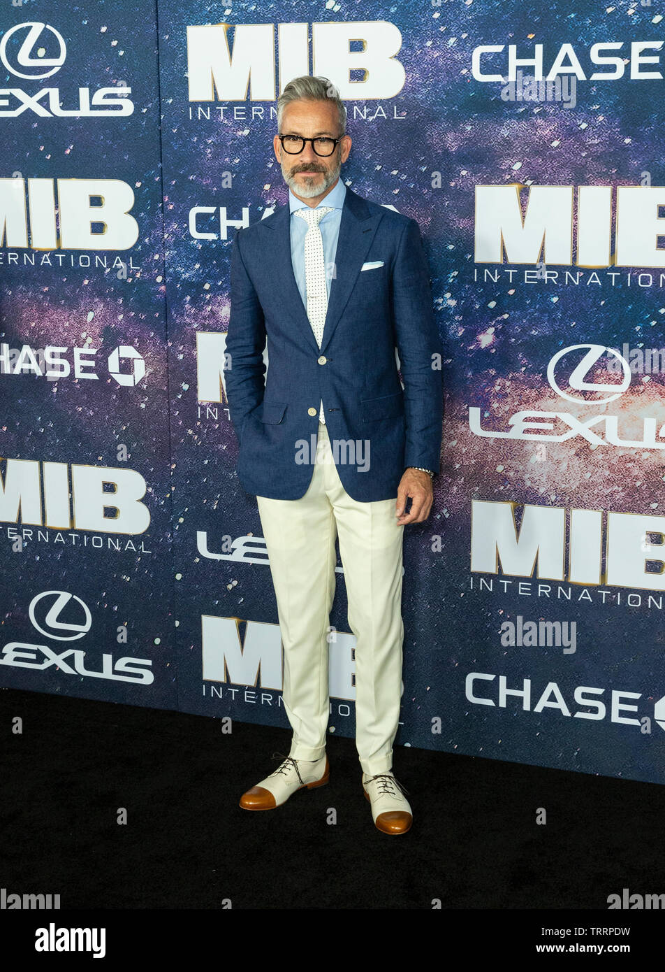 New York, NY - June 11, 2019: Garrett Swann attends Men in Black ...