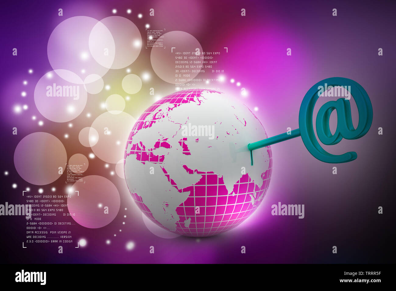 Earth and key, internet concept Stock Photo - Alamy