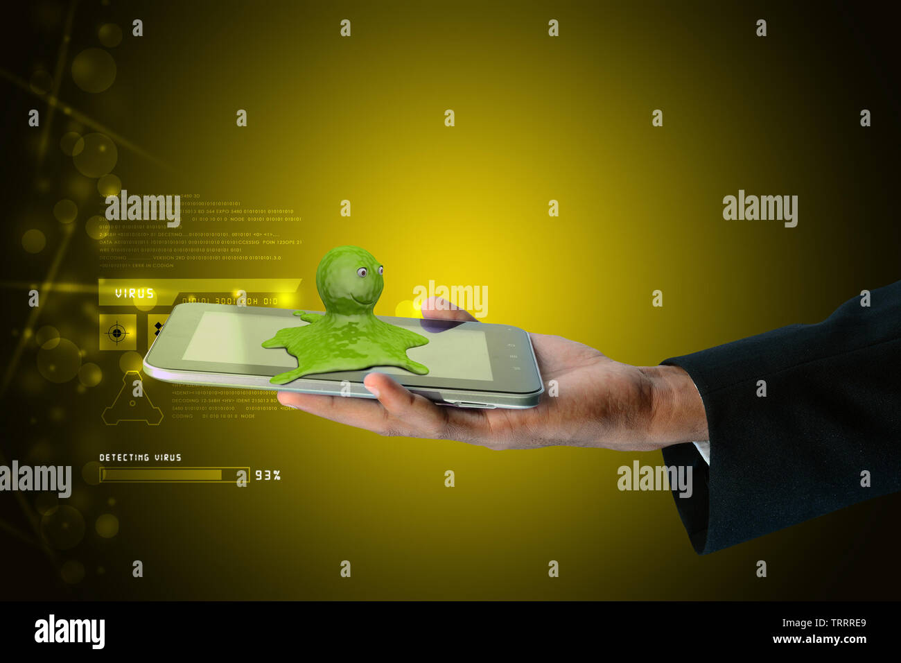 Smart hand showing Octopus in smart phone Stock Photo - Alamy