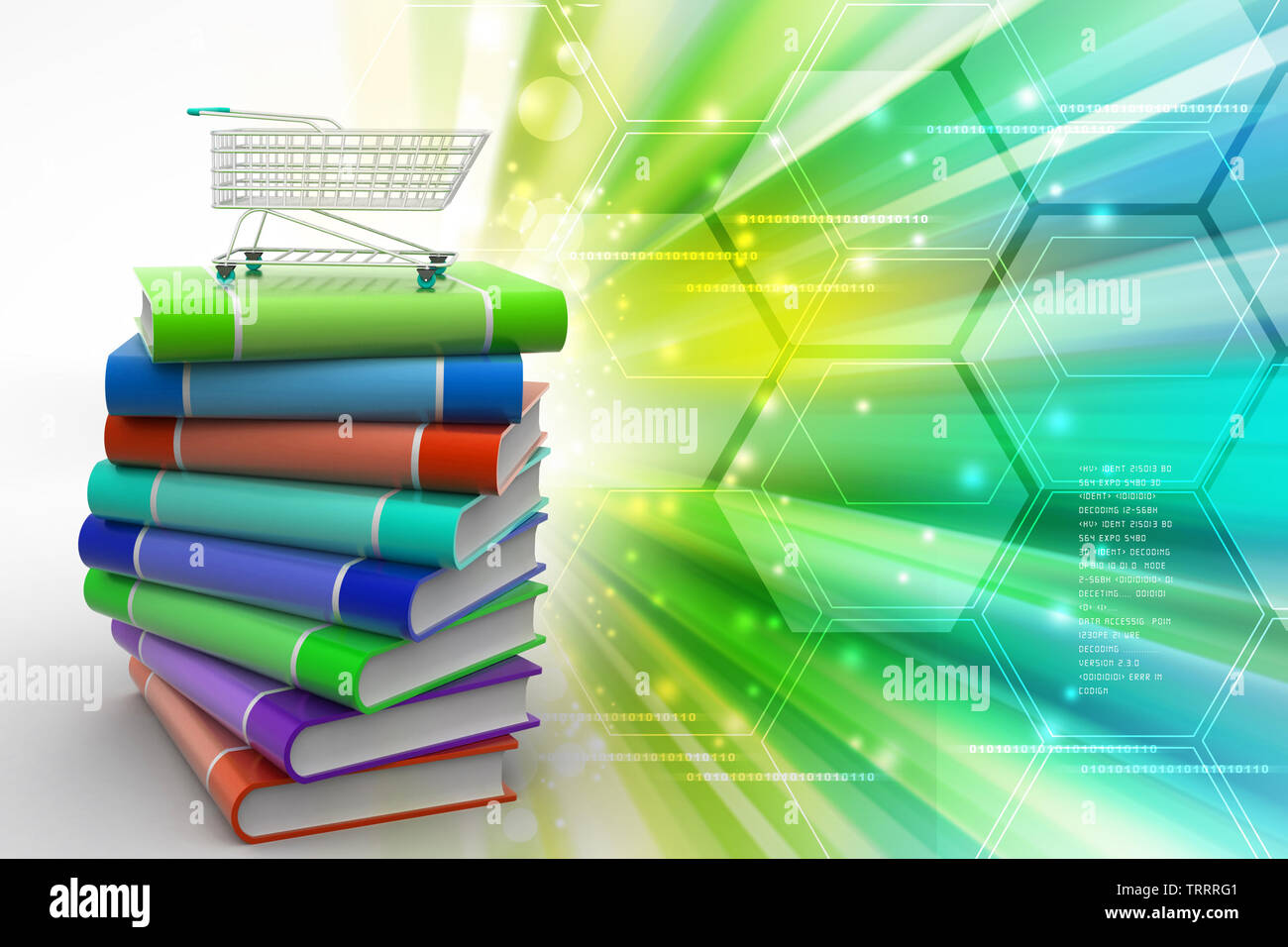 hand truck with books Stock Photo - Alamy