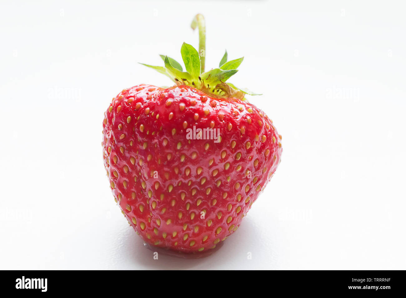 Isolated strawberry. Single strawberry fruit isolated on white ...