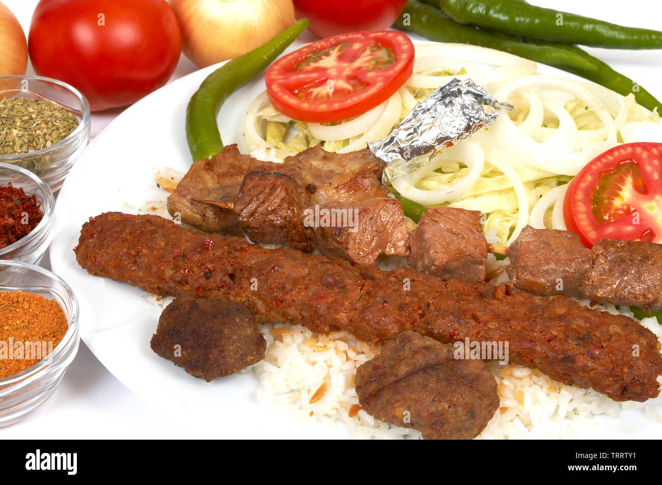 Turkish adana kebap rice hi-res stock photography and images - Alamy