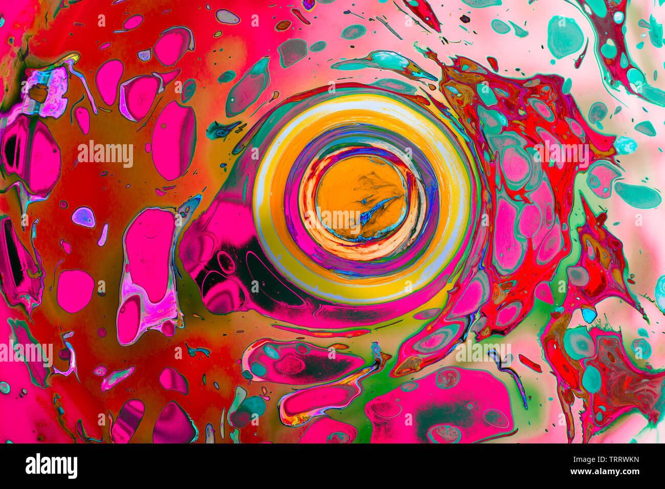 Traditional Ottoman Turkish abstract marbling art patterns as ...