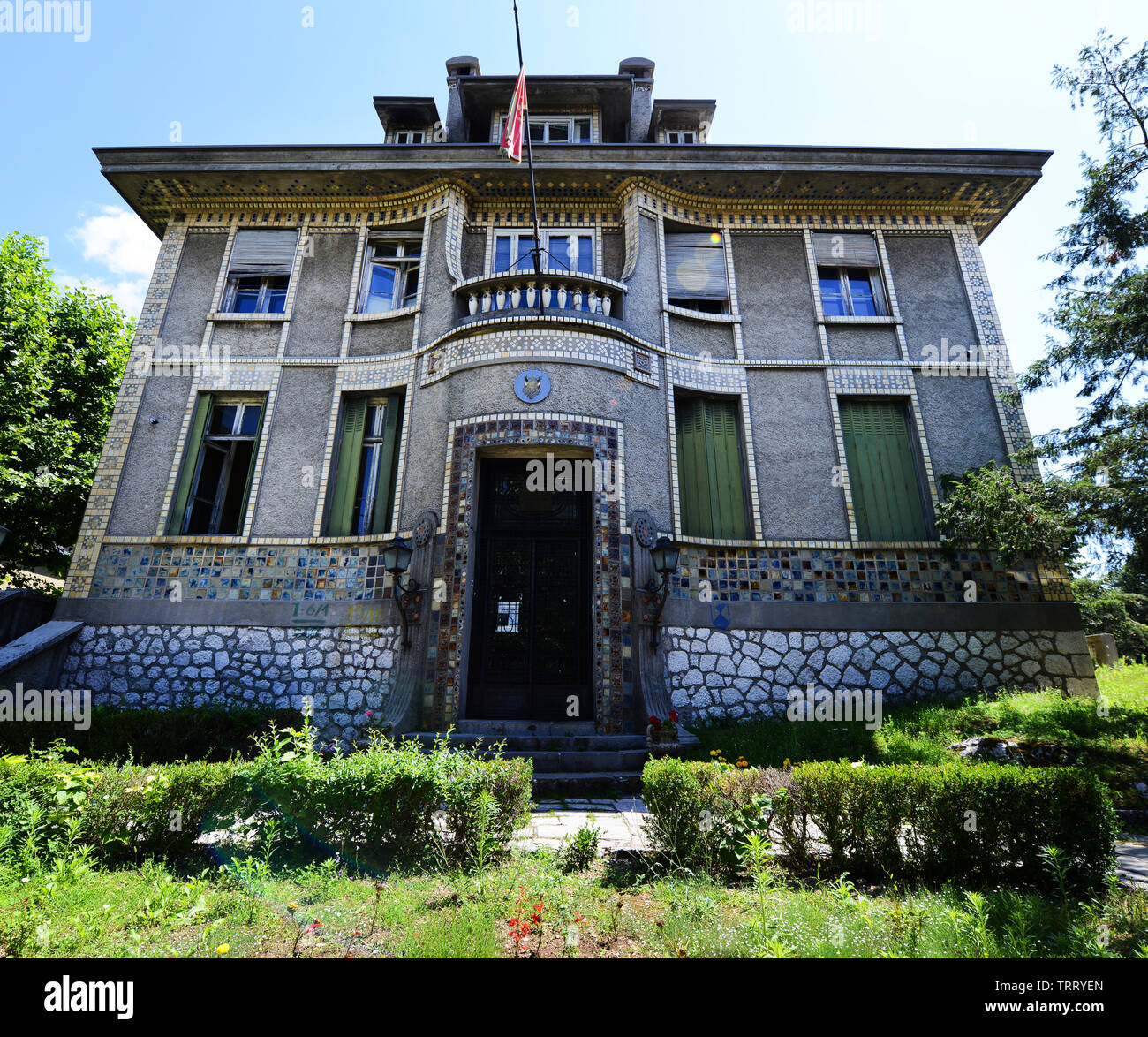 Beautiful old buildings in Montenegro's historical capital of Cetinje ...