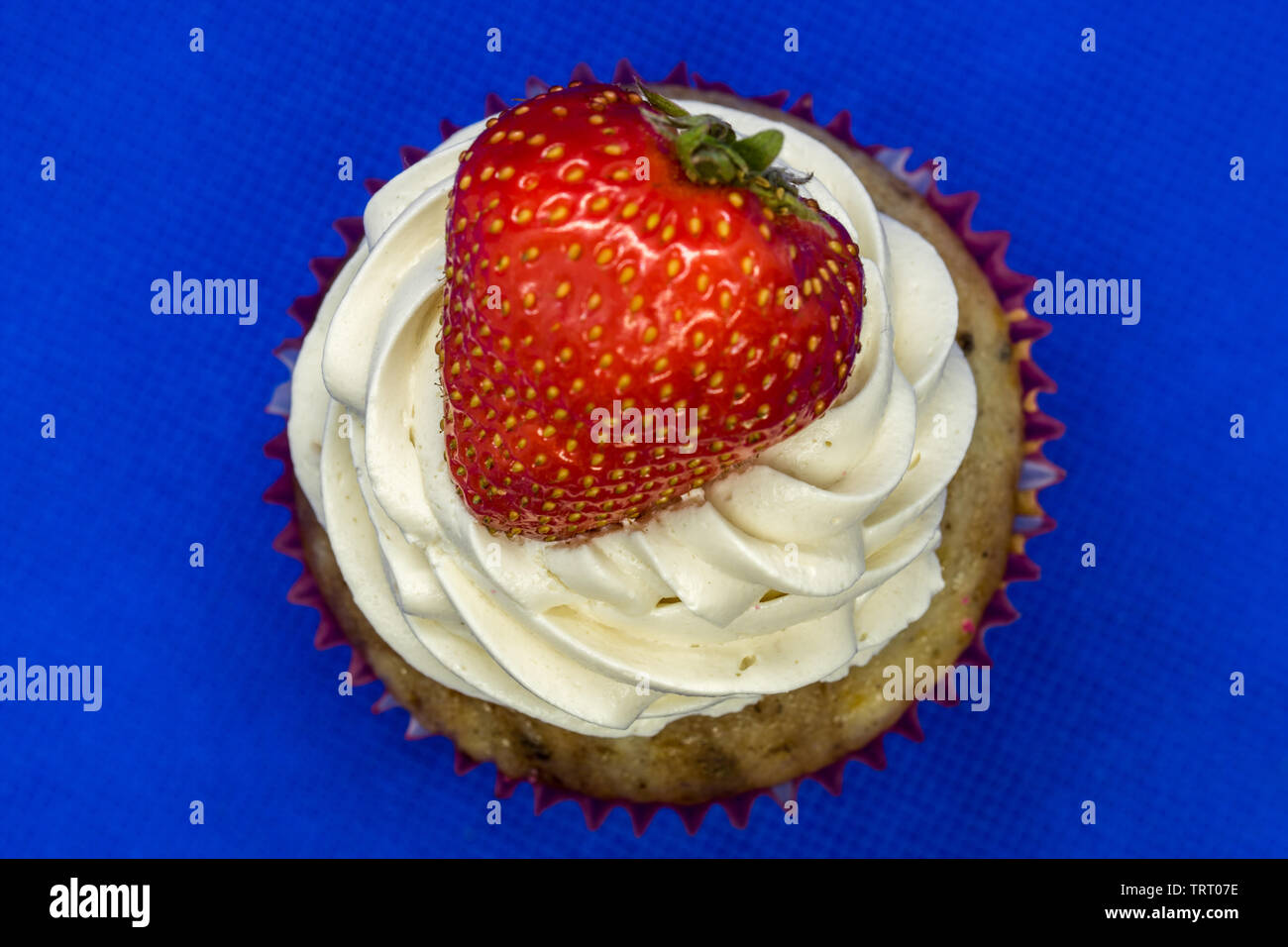 Decorated cupcake - top view Stock Photo - Alamy