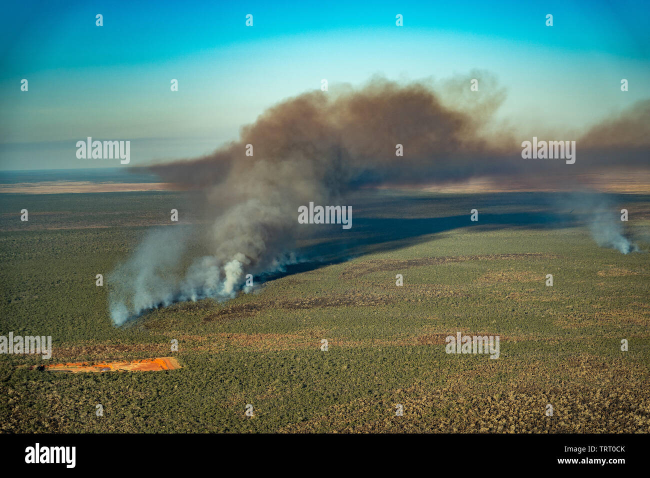 Aerial shot of the bush fire Stock Photo - Alamy