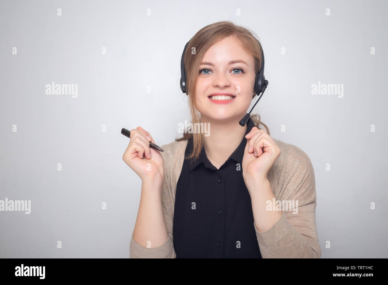 Woman customer talking shop assistant hi-res stock photography and ...
